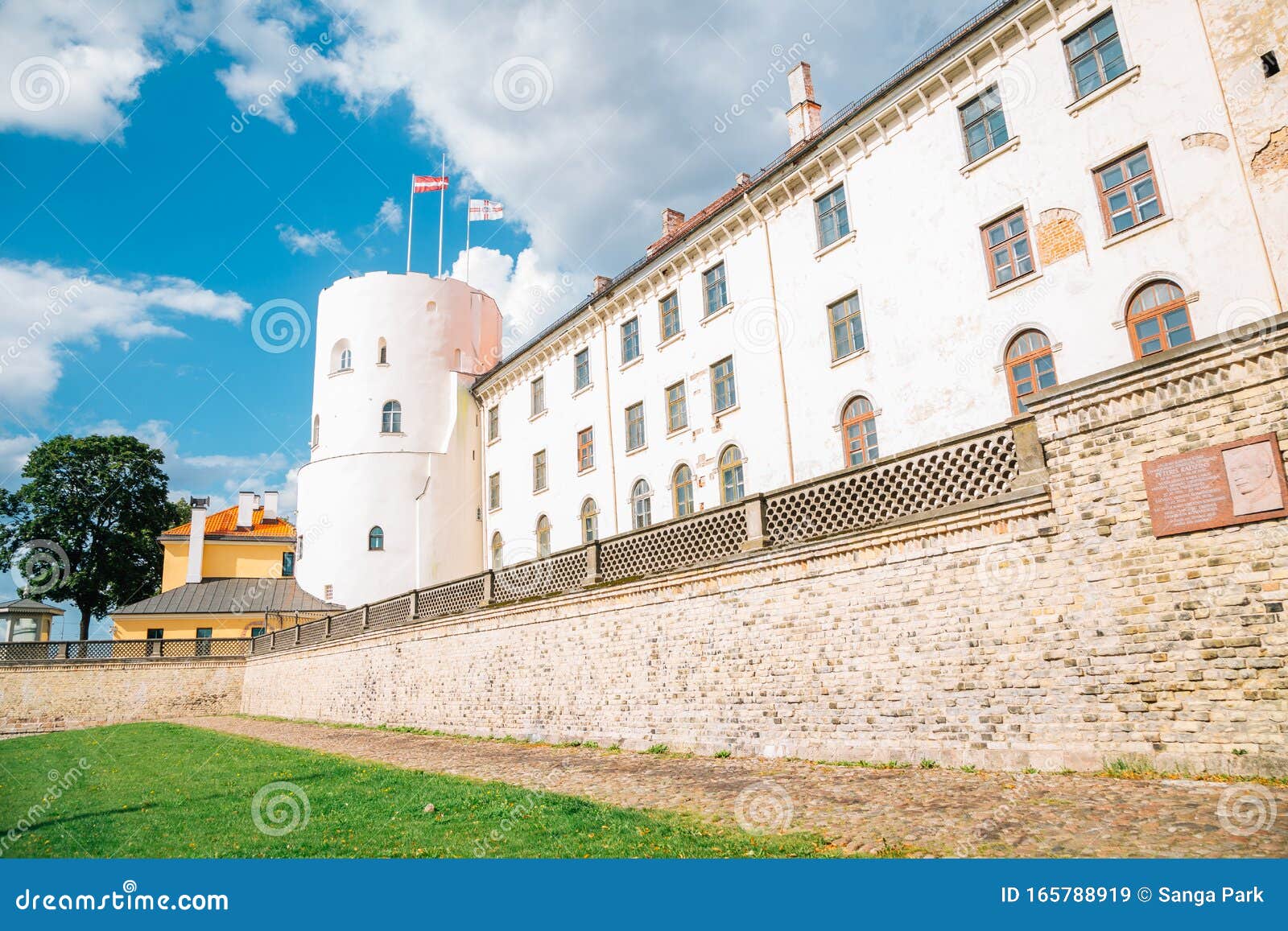 Riga Castle in Riga, Latvia Stock Image - Image of medieval, fortress ...