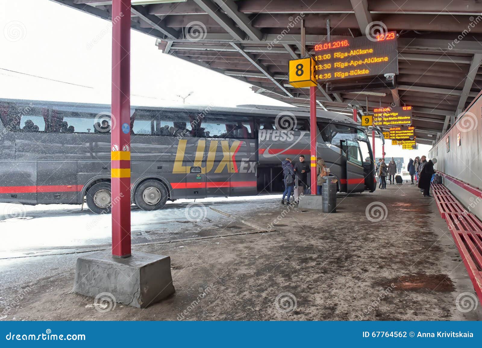 Riga central bus station editorial photography. Image of provence ...