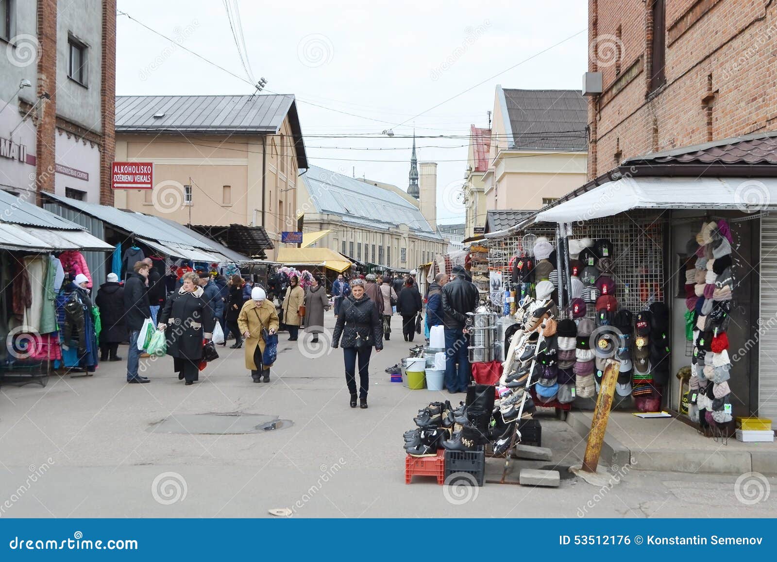 Riga Central Market. editorial photo. Image of shop, latvia - 53512176