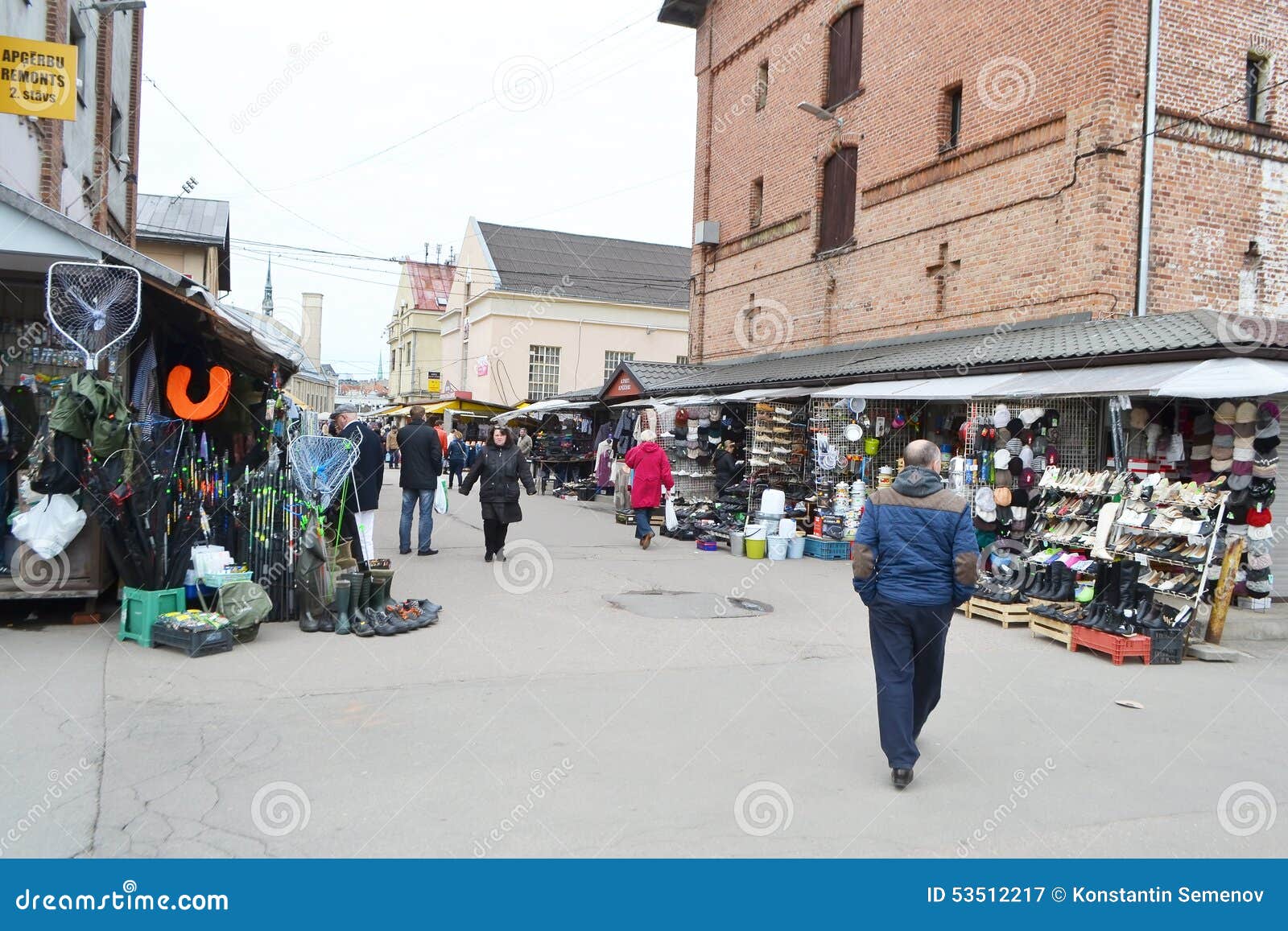 Riga Central Market. editorial photography. Image of buyer - 53512217