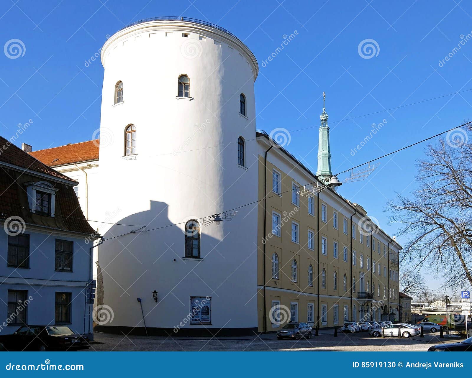 Riga Citadel a White Tower. Stock Photo - Image of white, citadel: 85919130