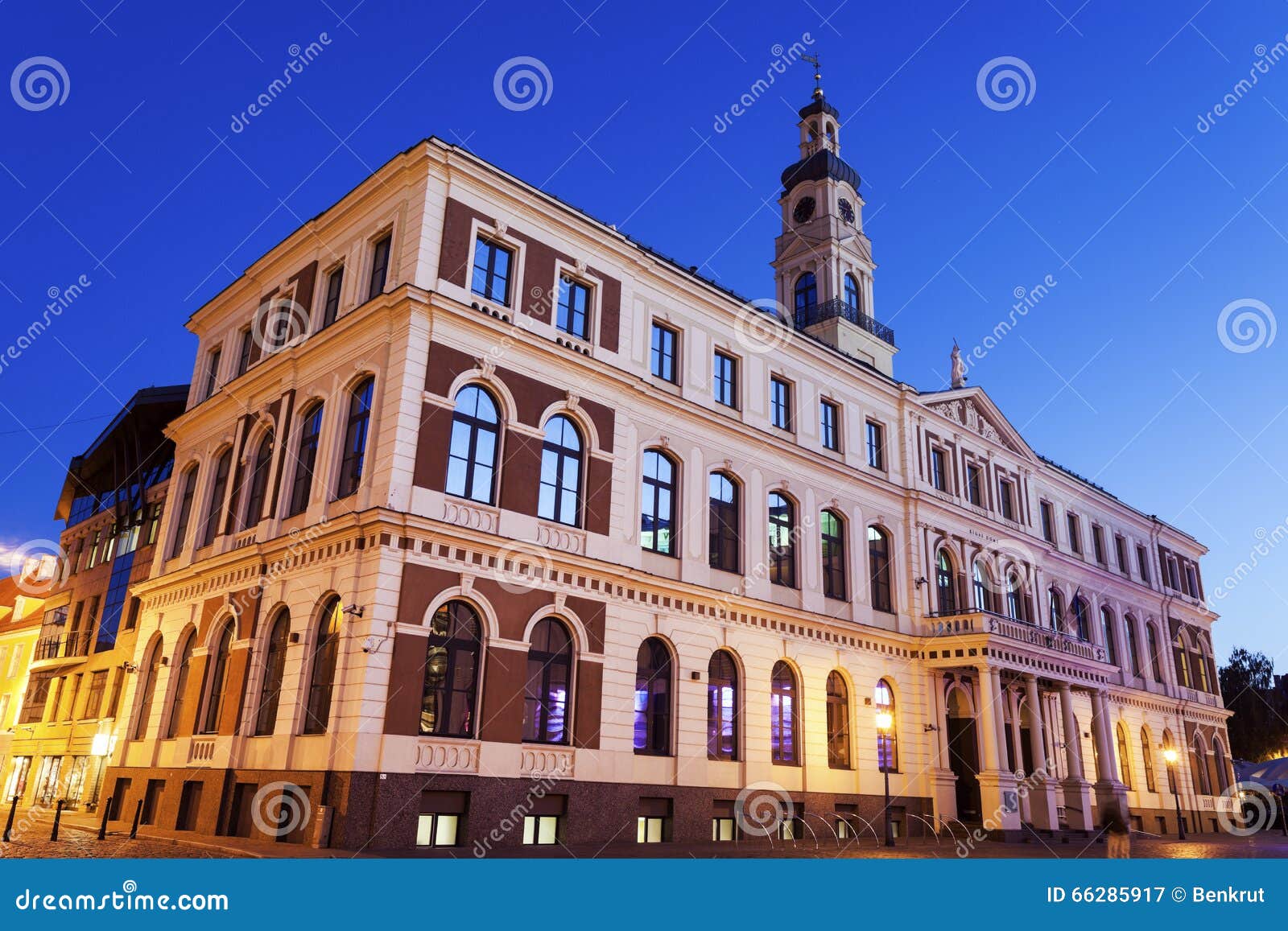 Riga City Hall stock image. Image of states, europe, cityscape - 66285917