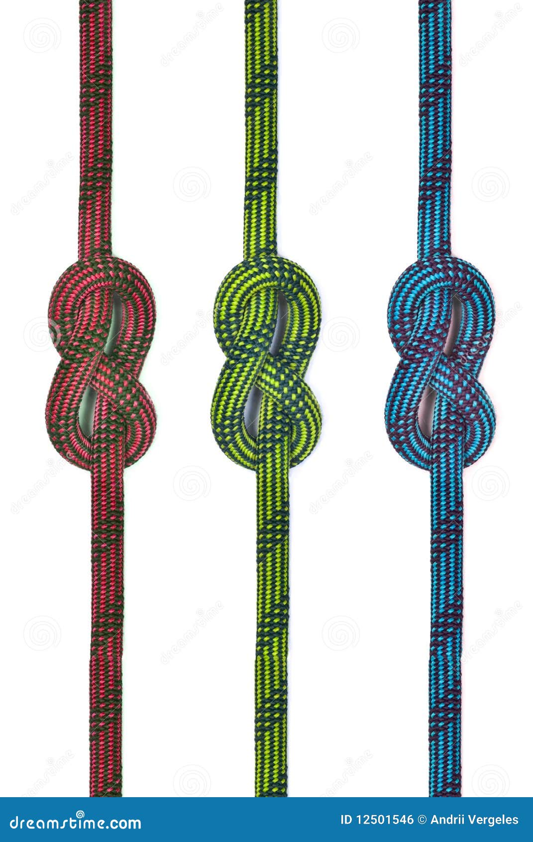 Riga Colorata Della Corda Con I Nodi Fotografia Stock - Immagine di ...