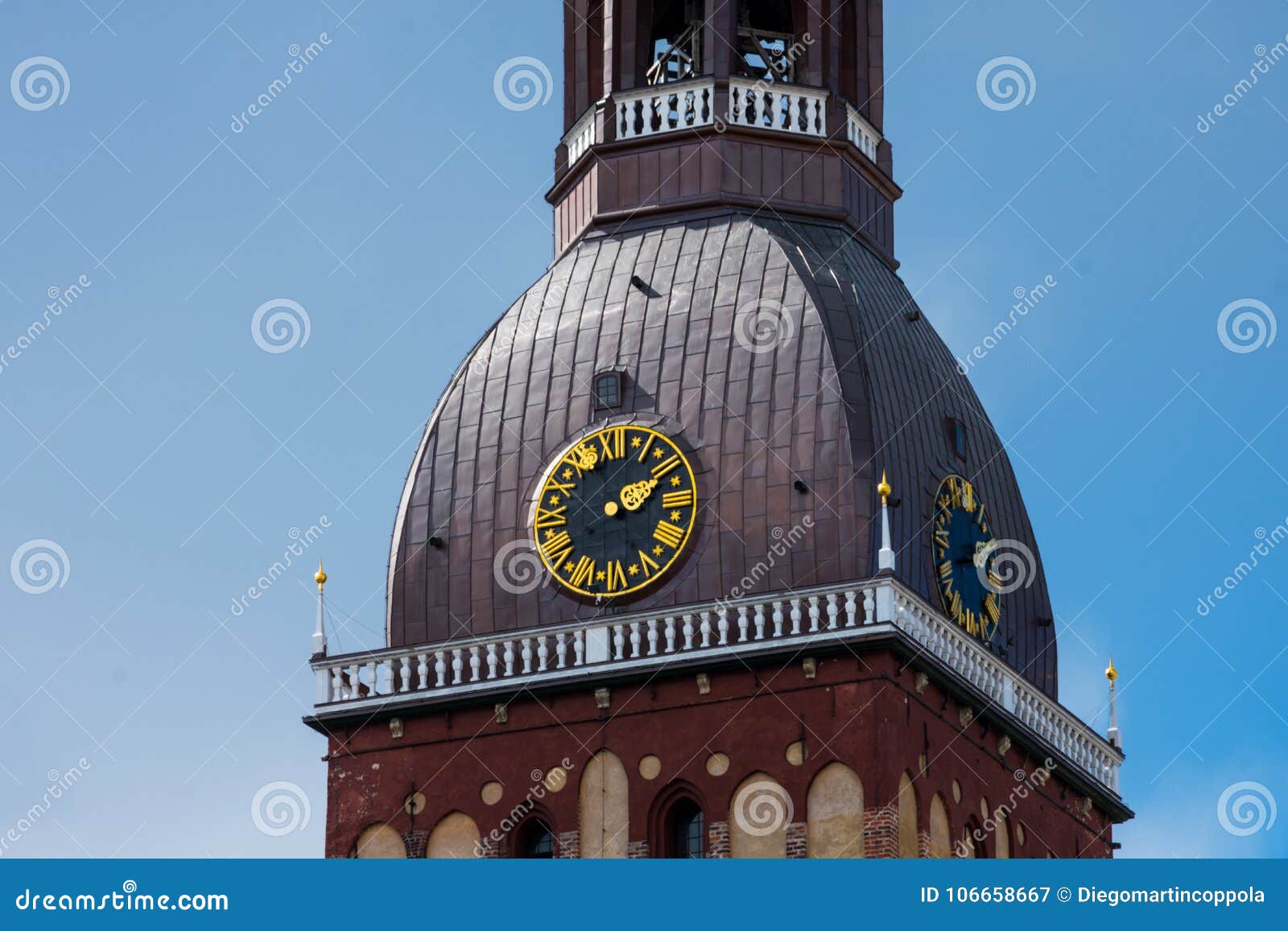 Riga Dome Cathedral Tower Rigas Doms Stock Image - Image of cathedral ...