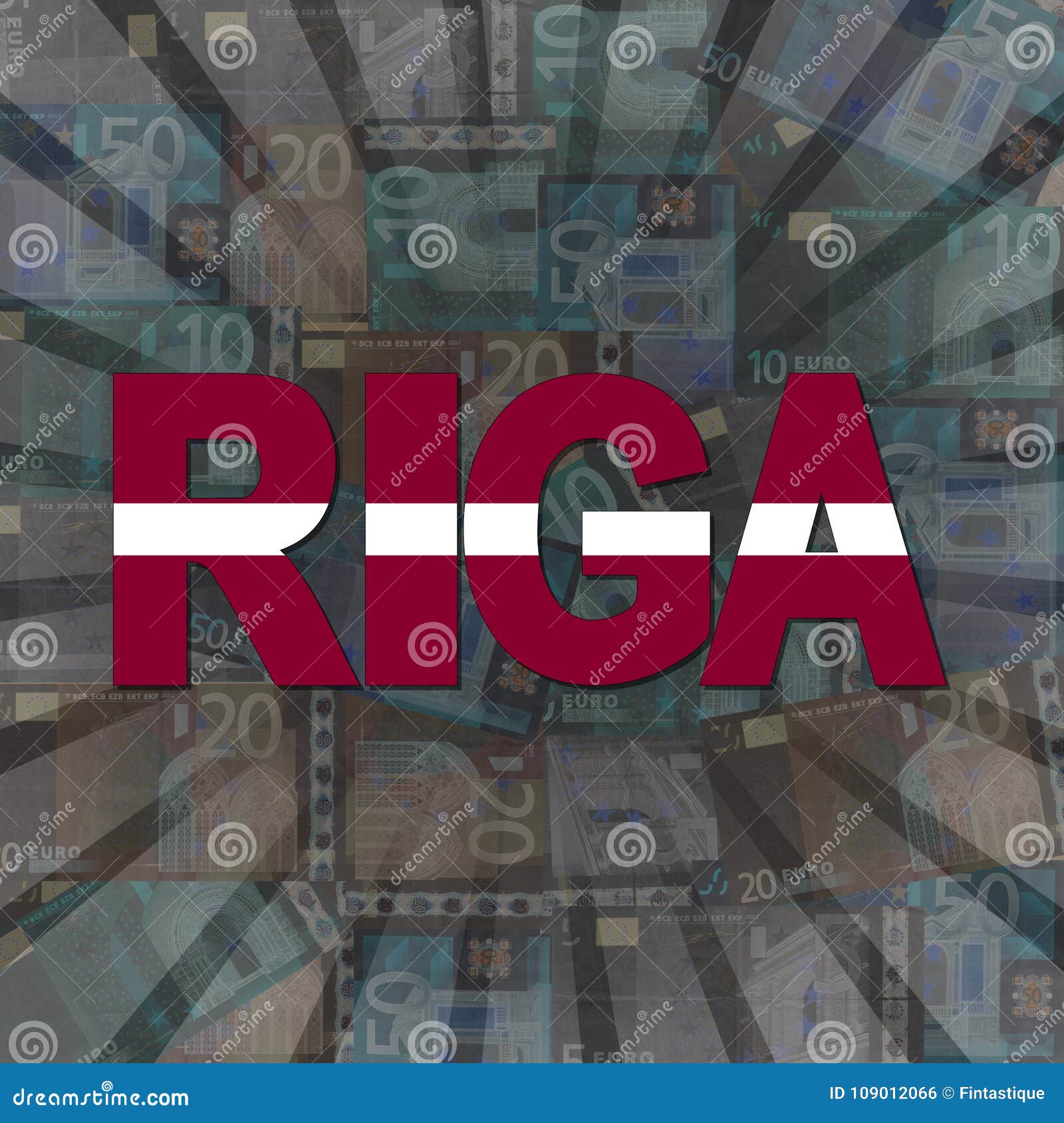 Abstract Riga Skyline With Color Landmarks. Cartoon Vector ...