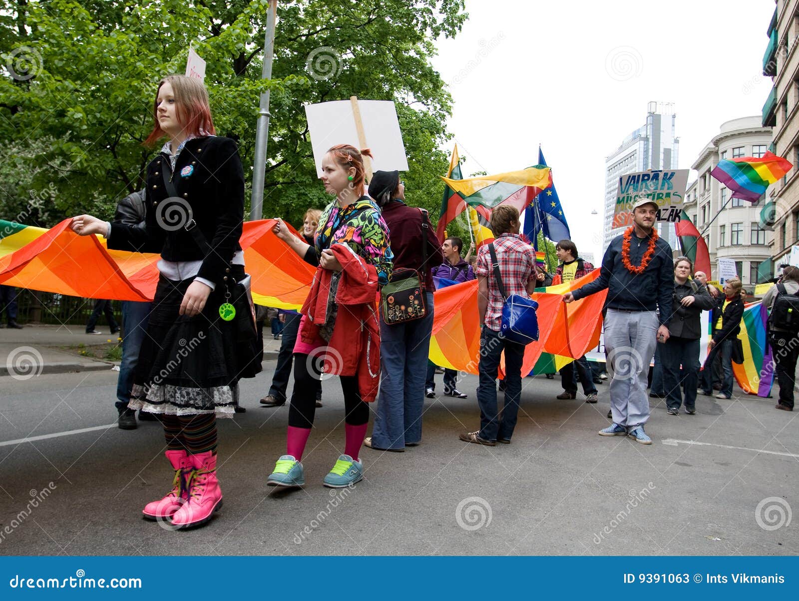 Riga gay pride editorial stock photo. Image of colorful - 9391063