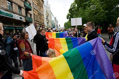 Riga gay pride editorial photography. Image of parade - 9391177
