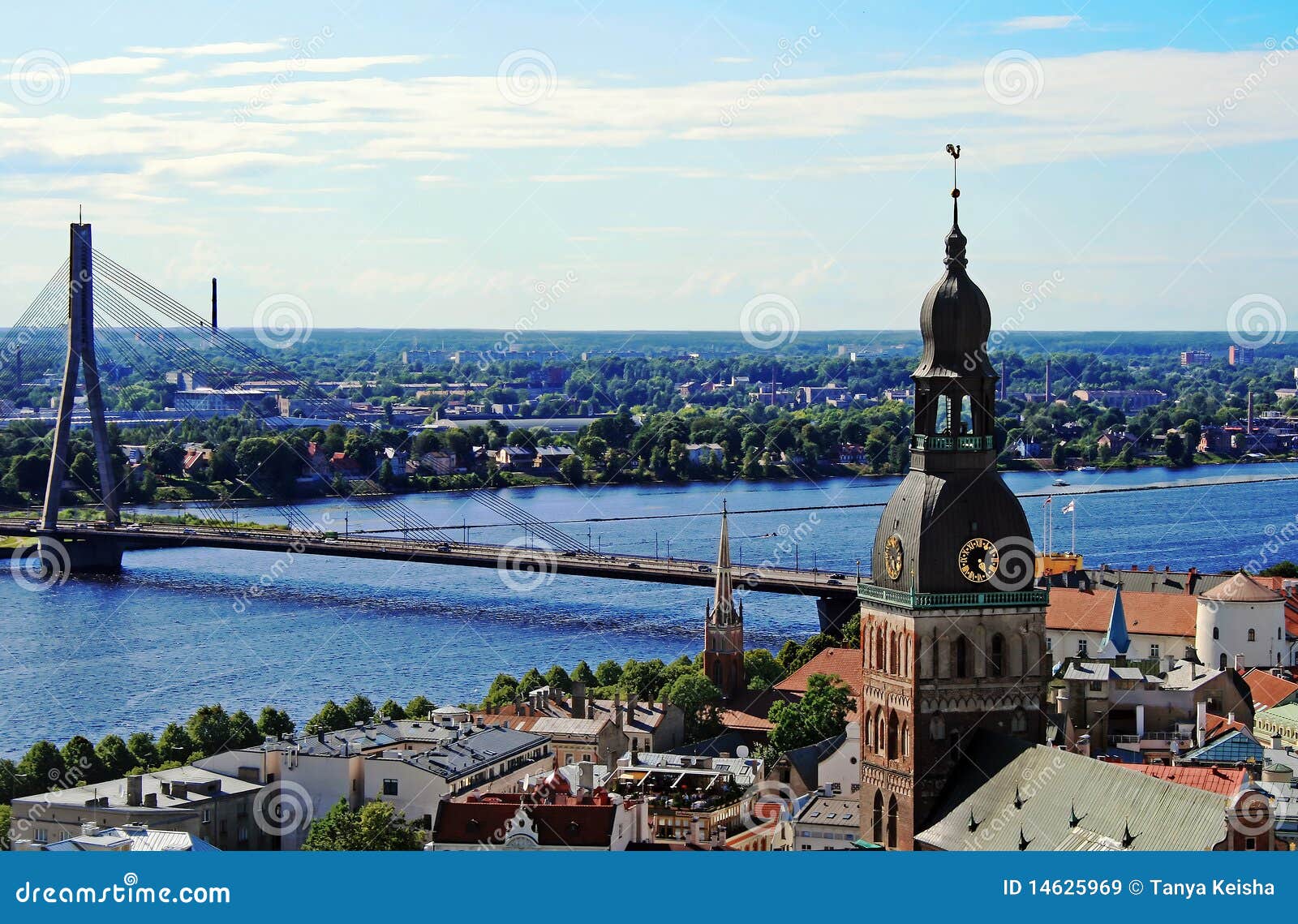 Riga from the Height of Bird Flight Stock Image - Image of extreme ...