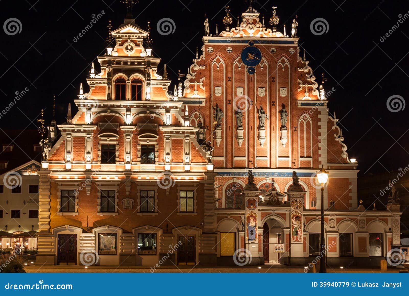 Riga - Hoofdstad Van Letland. Oude Stad, Stock Afbeelding - Image of ...