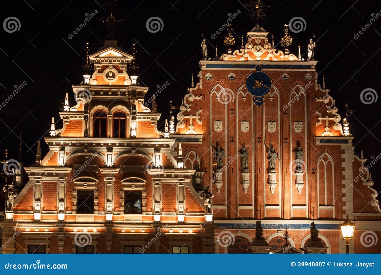 Riga - Hoofdstad Van Letland. Oude Stad, Stock Afbeelding - Image of ...
