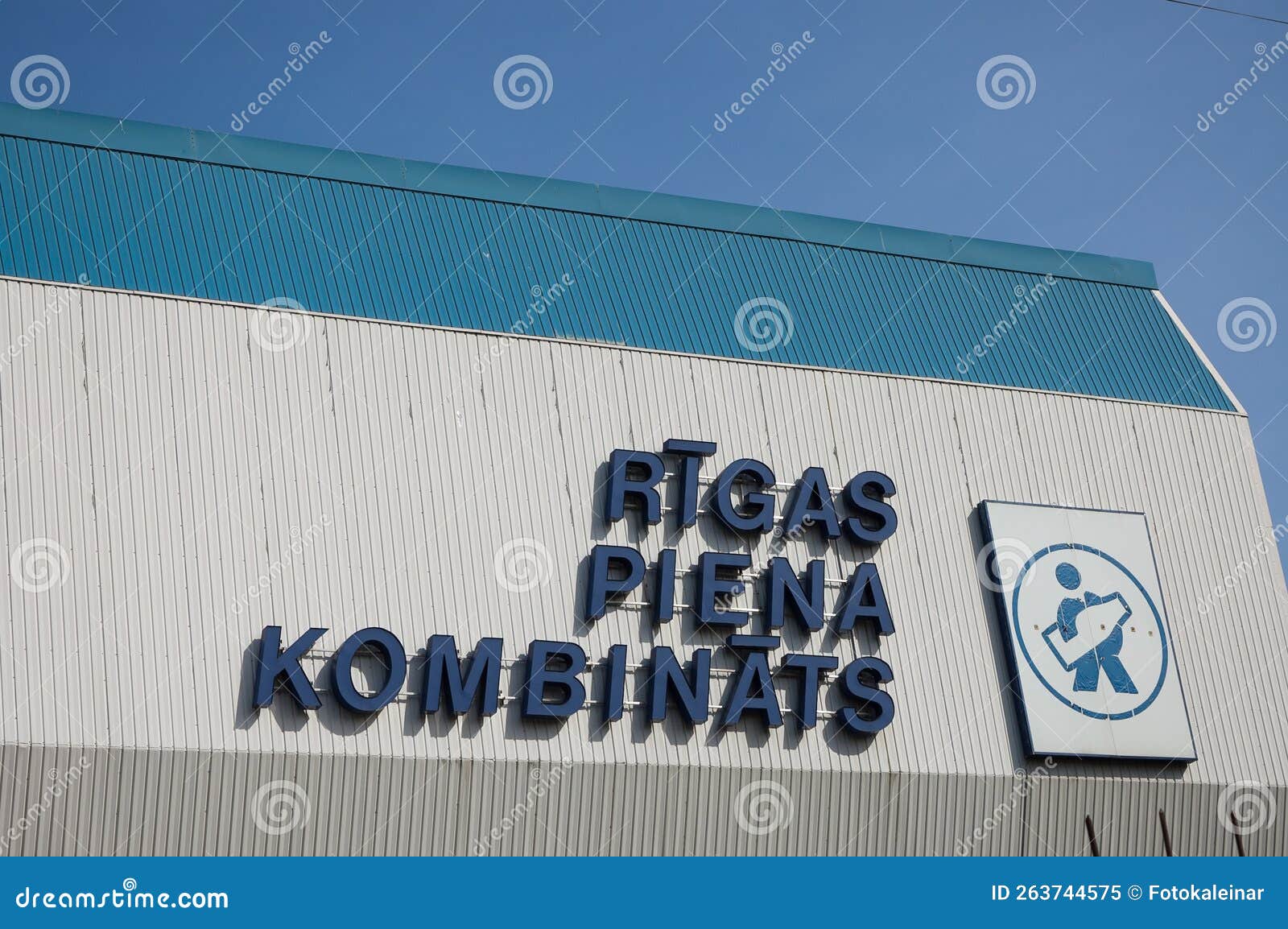 RIGA, LATVIA- April 1, 2022 : Riga Dairy Plant Billboard Editorial ...