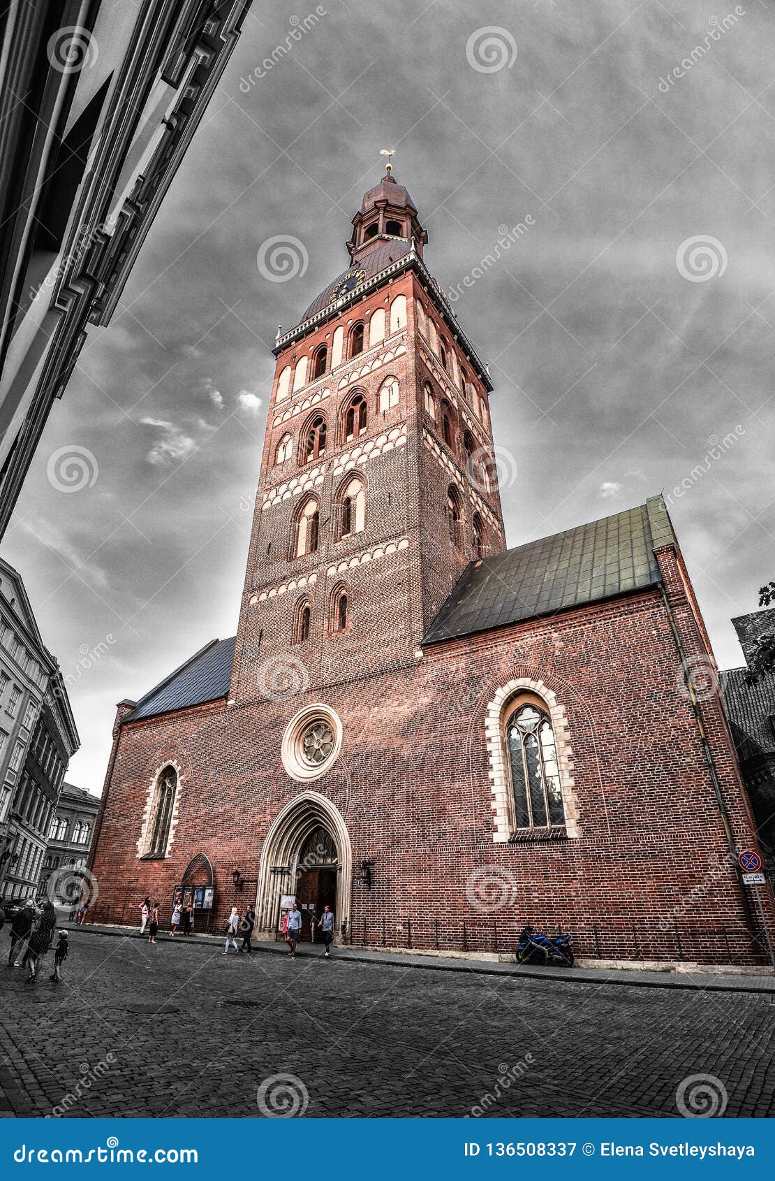Back View on Riga Cathedral or Dome Cathedral, Riga, Latvia. Dome ...