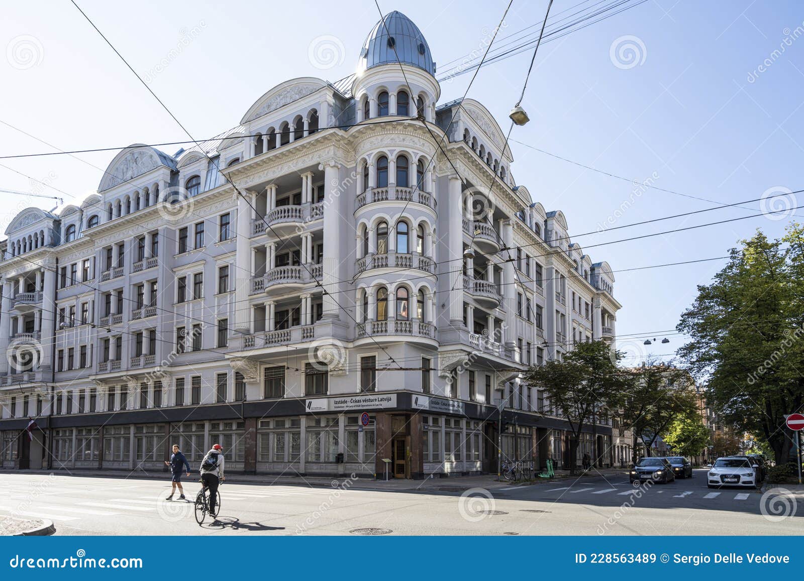 The Corner House Building in Riga Editorial Stock Image - Image of ...