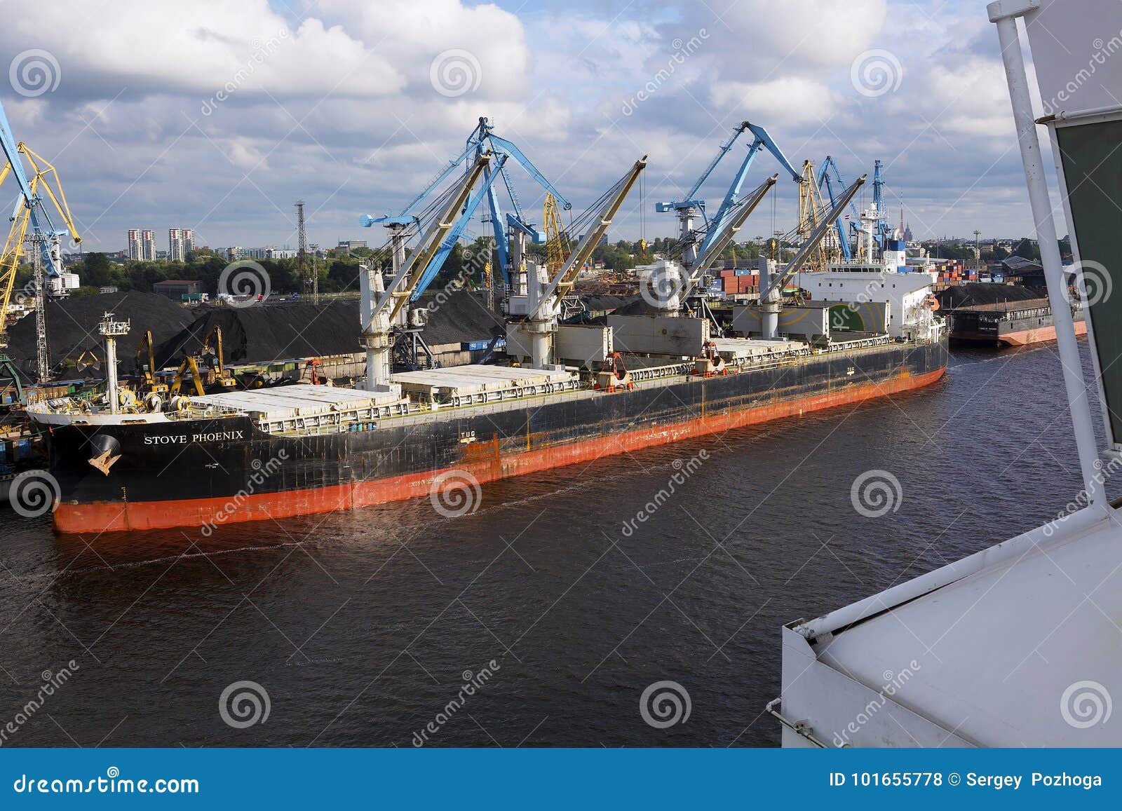 Loading or Unloading of a Bunker Tanker Editorial Stock Photo - Image ...