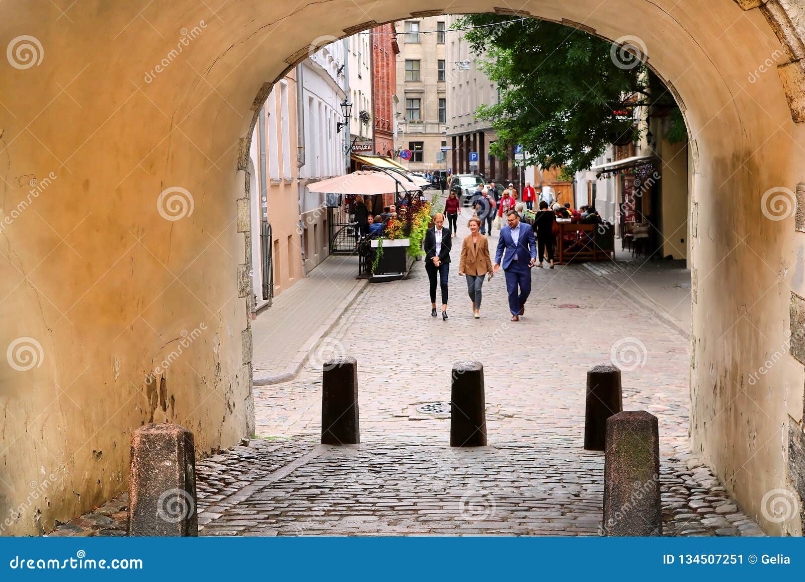 The View of the Swedish Gate in the Old City, Riga Editorial Photo ...