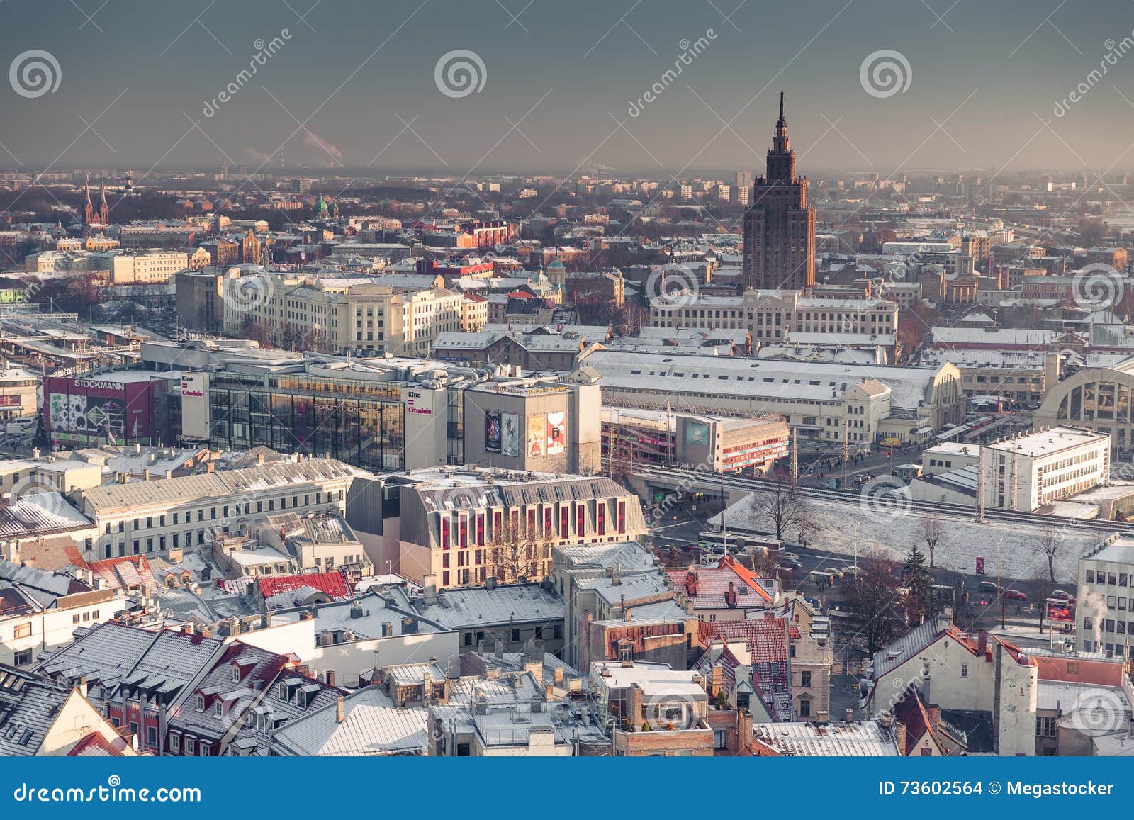RIGA, LATVIA - DECEMBER 30 2015: Riga from a Bird S Eye View Editorial ...
