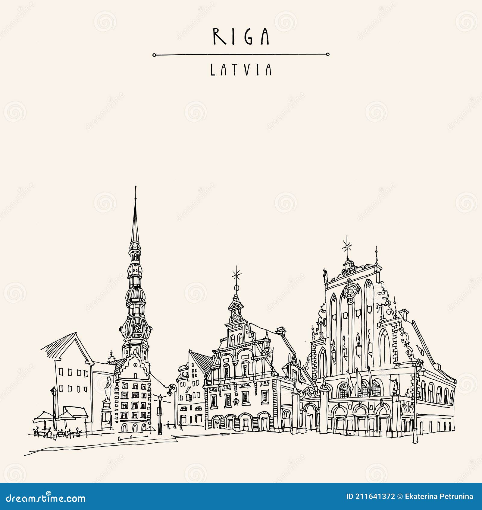 Riga Europe Capital Text Logo Black White Icon Design Cartoon Vector ...
