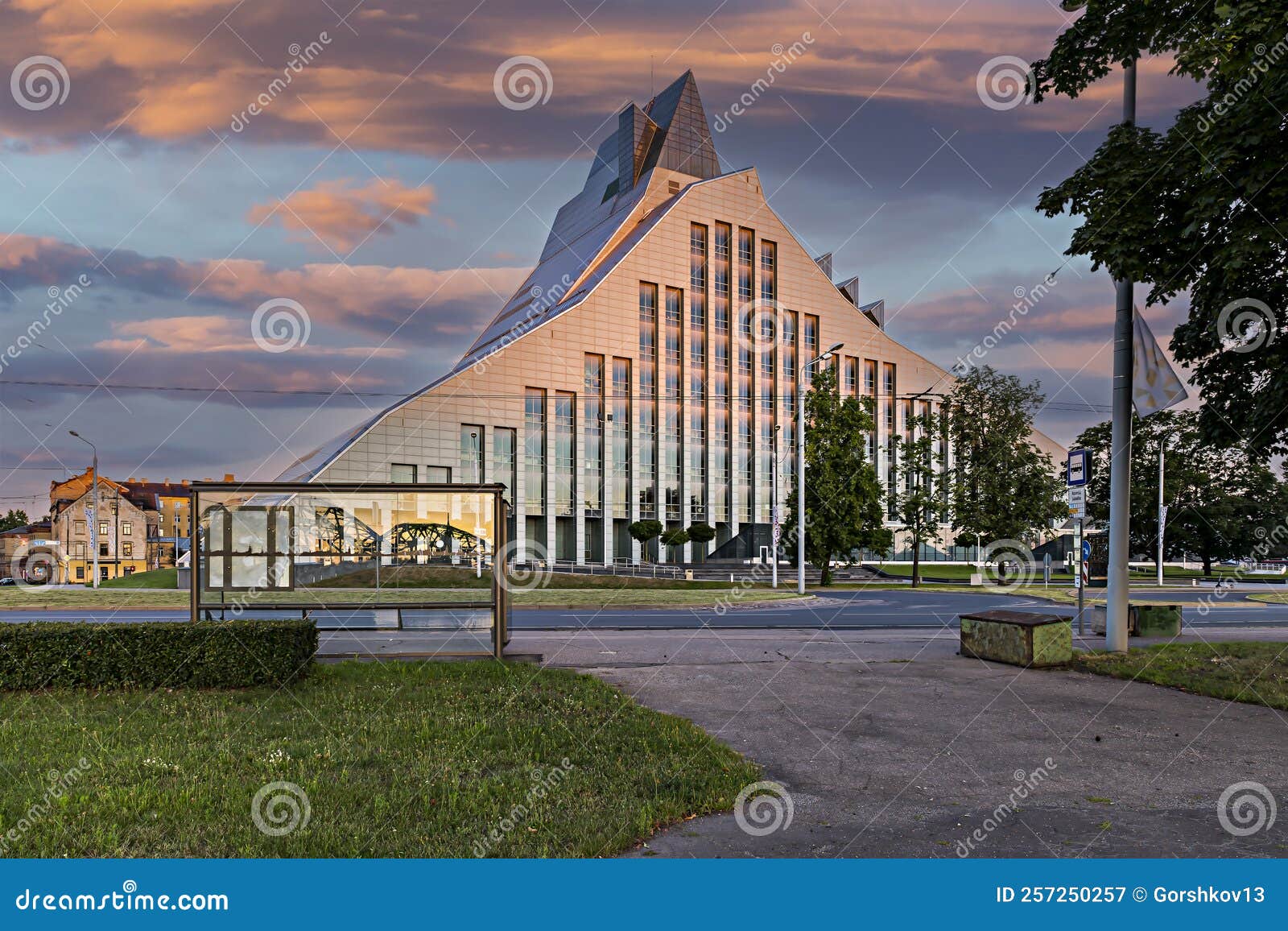 Building of the National Public Library in Riga, Latvia Editorial ...