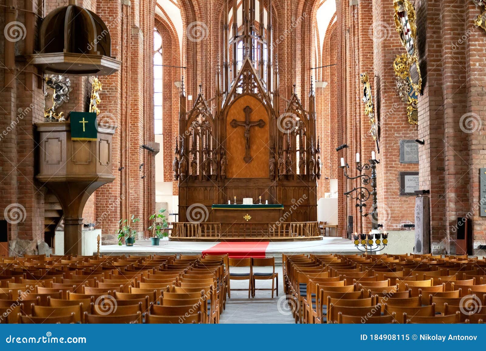 Riga, Latvia - July, 2018: Interior of the Riga Dome Church Editorial ...