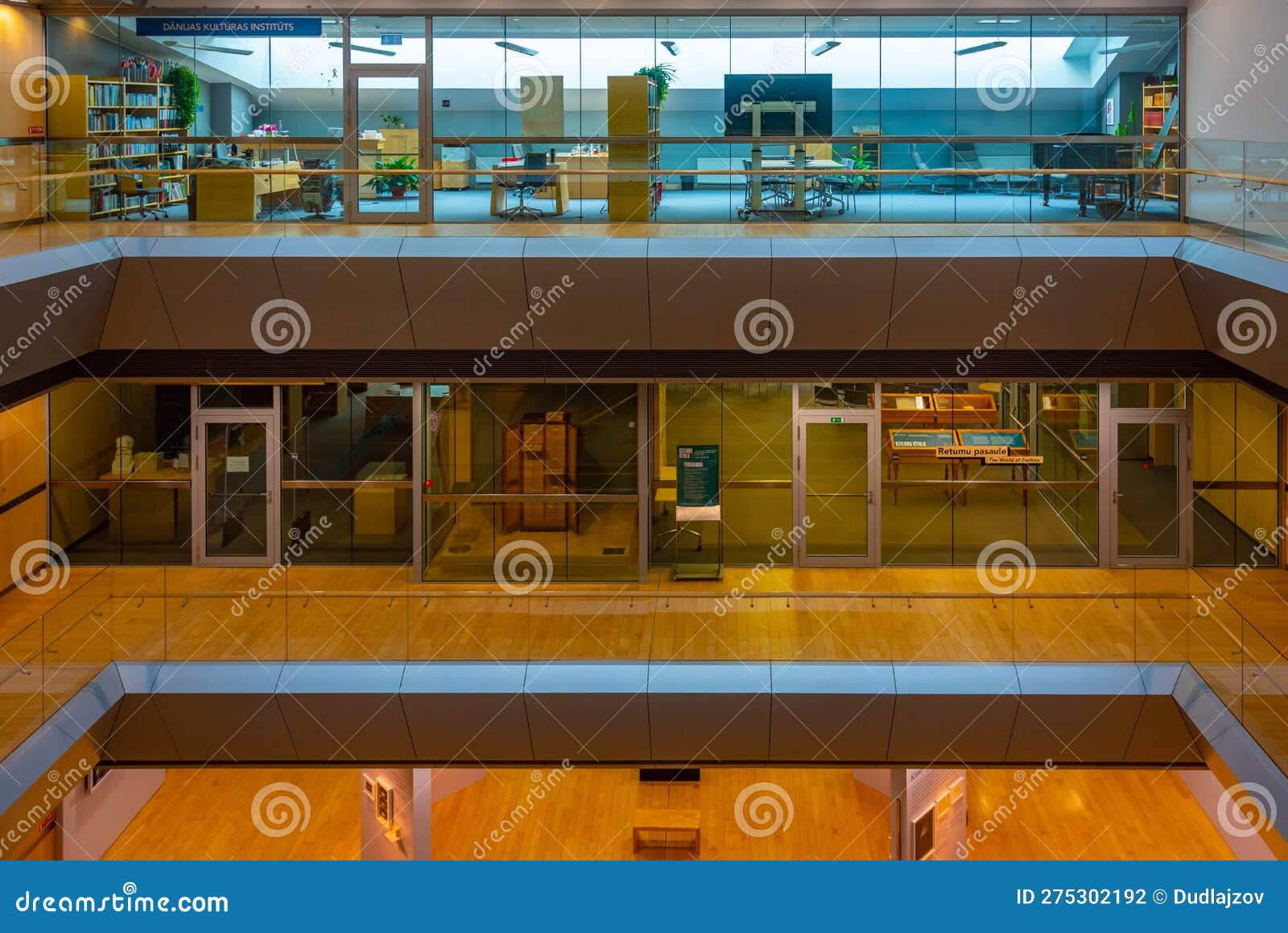 Riga, Latvia, July 9, 2022: Interior of the Latvian National Lib ...
