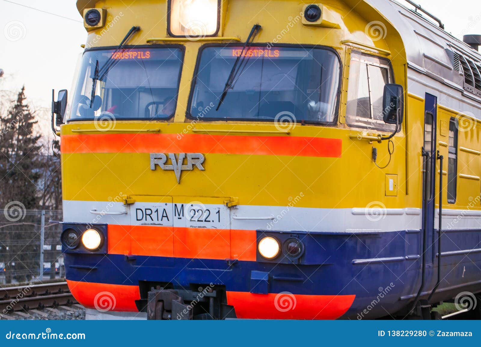 Riga, Latvia - May 7, 2017: Image of the Local Train on the Central ...