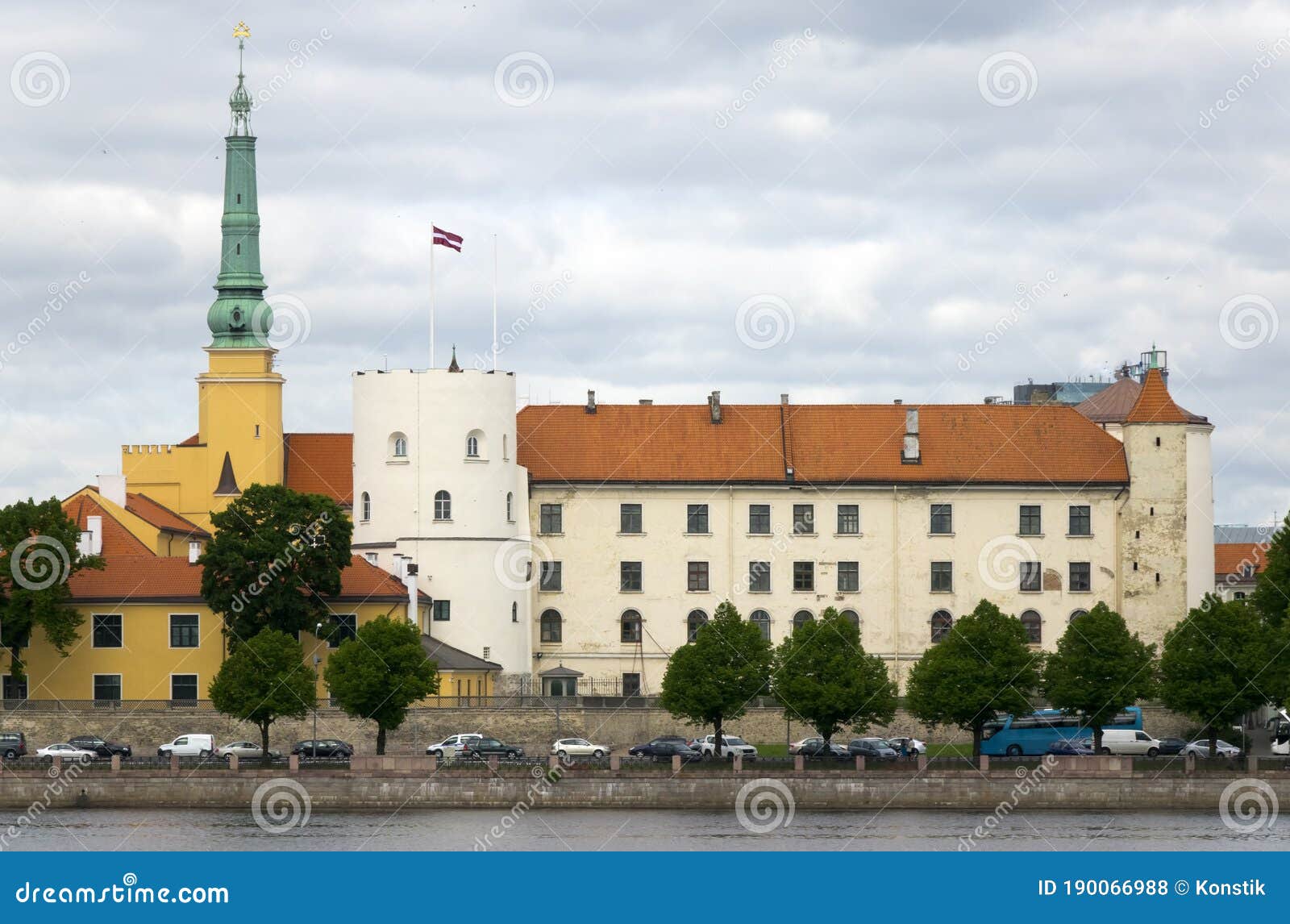 Riga, Latvia. View of Riga Castle Across the Daugava River Stock Photo ...