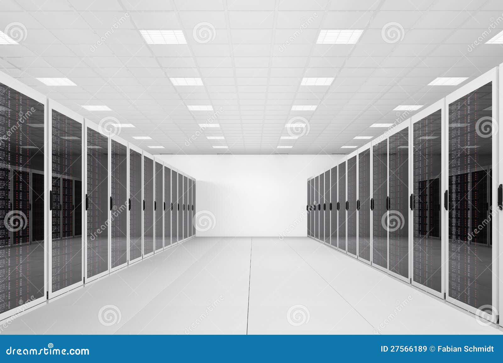 Riga Lunga Delle Cremagliere Del Server Illustrazione di Stock ...