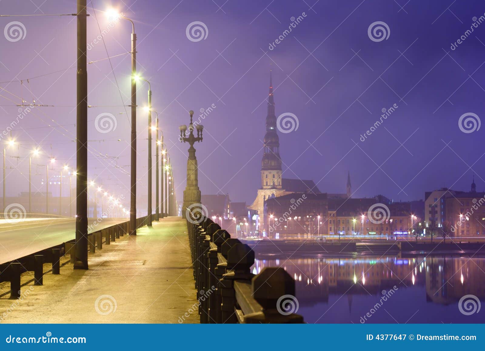 Riga in the night stock image. Image of riga, darkness - 4377647