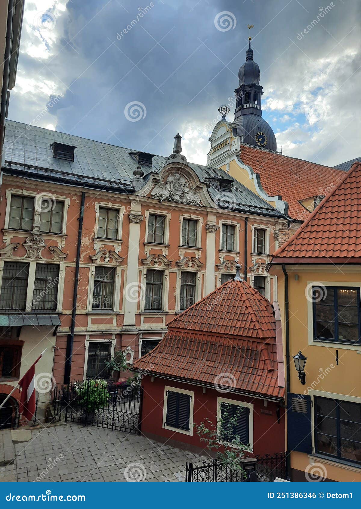 Riga Old Town Mix of Architecture Stile Stock Photo - Image of landmark ...