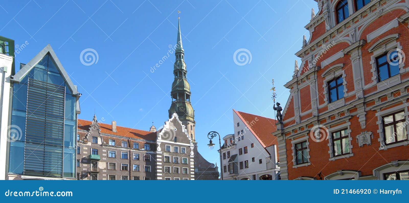 Riga panorama stock photo. Image of peter, latvia, europe - 21466920