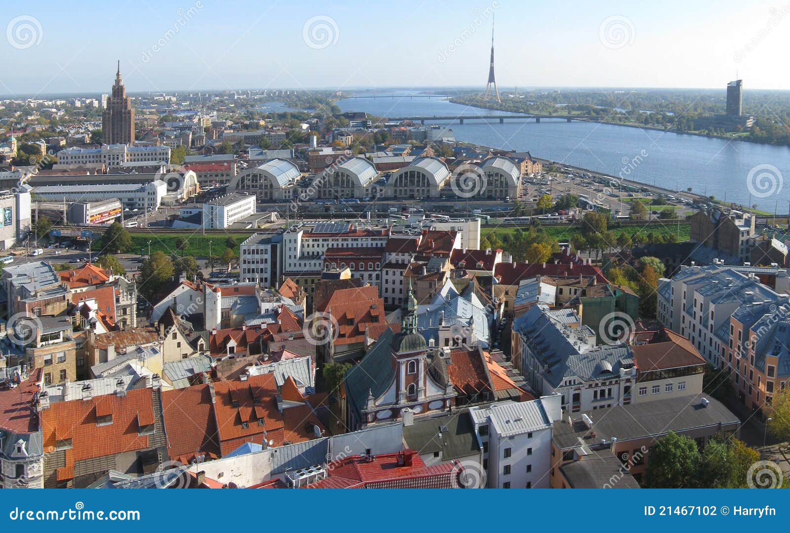 Riga panorama stock photo. Image of europe, panorama - 21467102