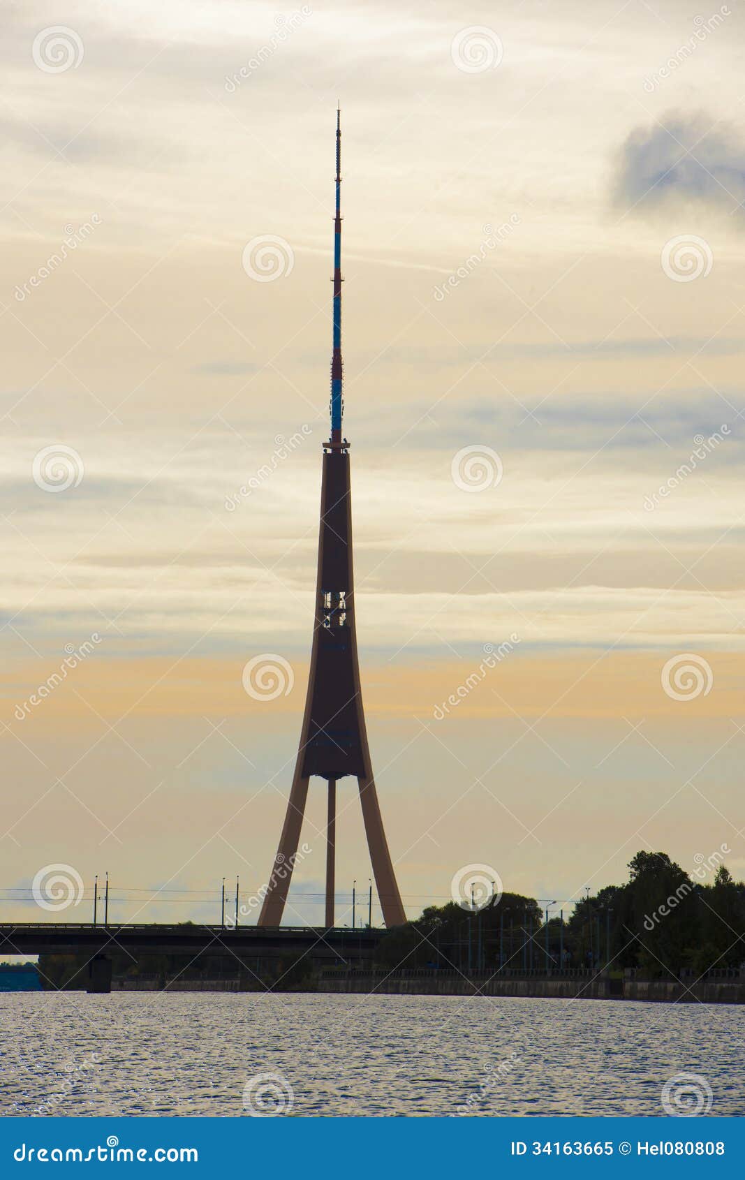 Riga - Radio and TV Tower stock image. Image of modern - 34163665