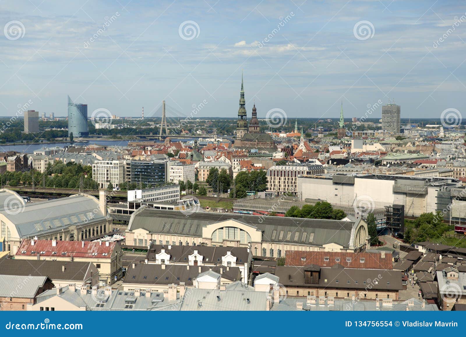 Panoramic view of Riga editorial stock image. Image of church - 134756554