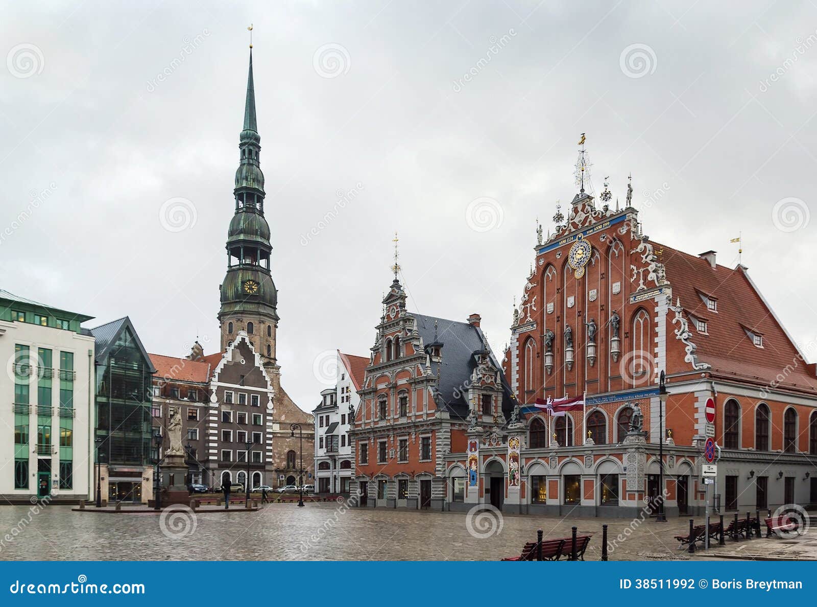 Riga Town Hall Square stock photo. Image of ancient, capital - 38511992