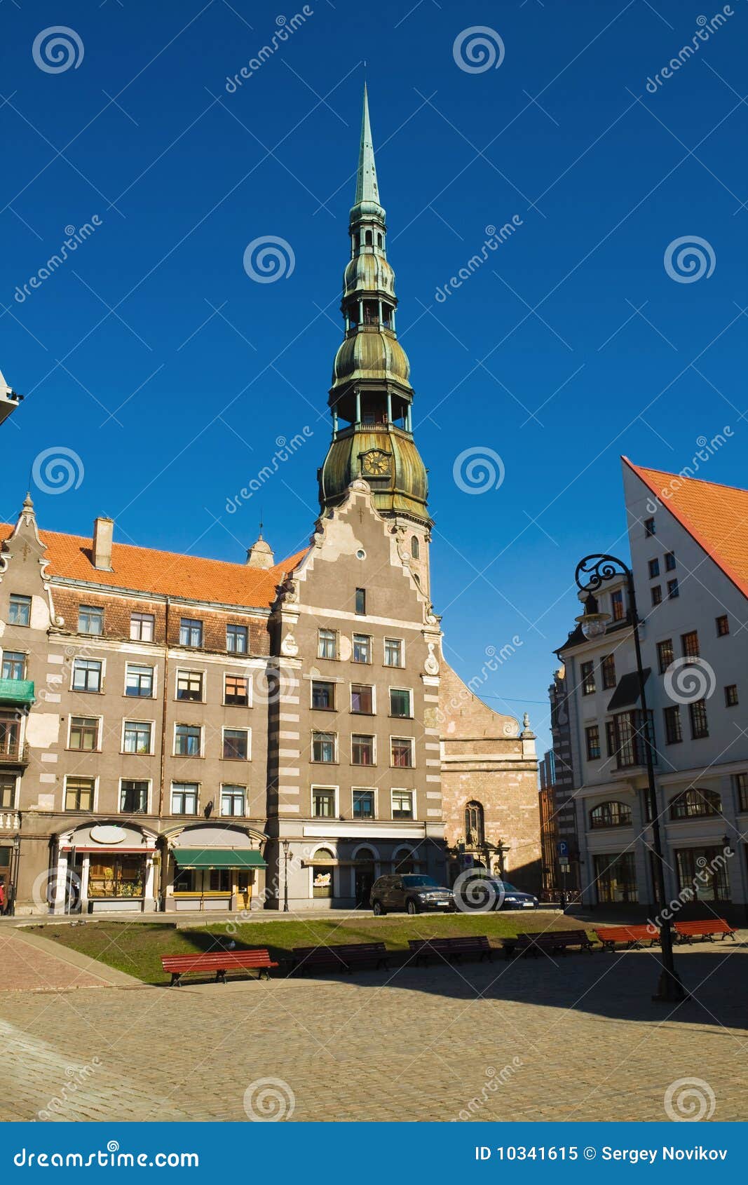 Riga townhall stock image. Image of history, orange, gilda - 10341615