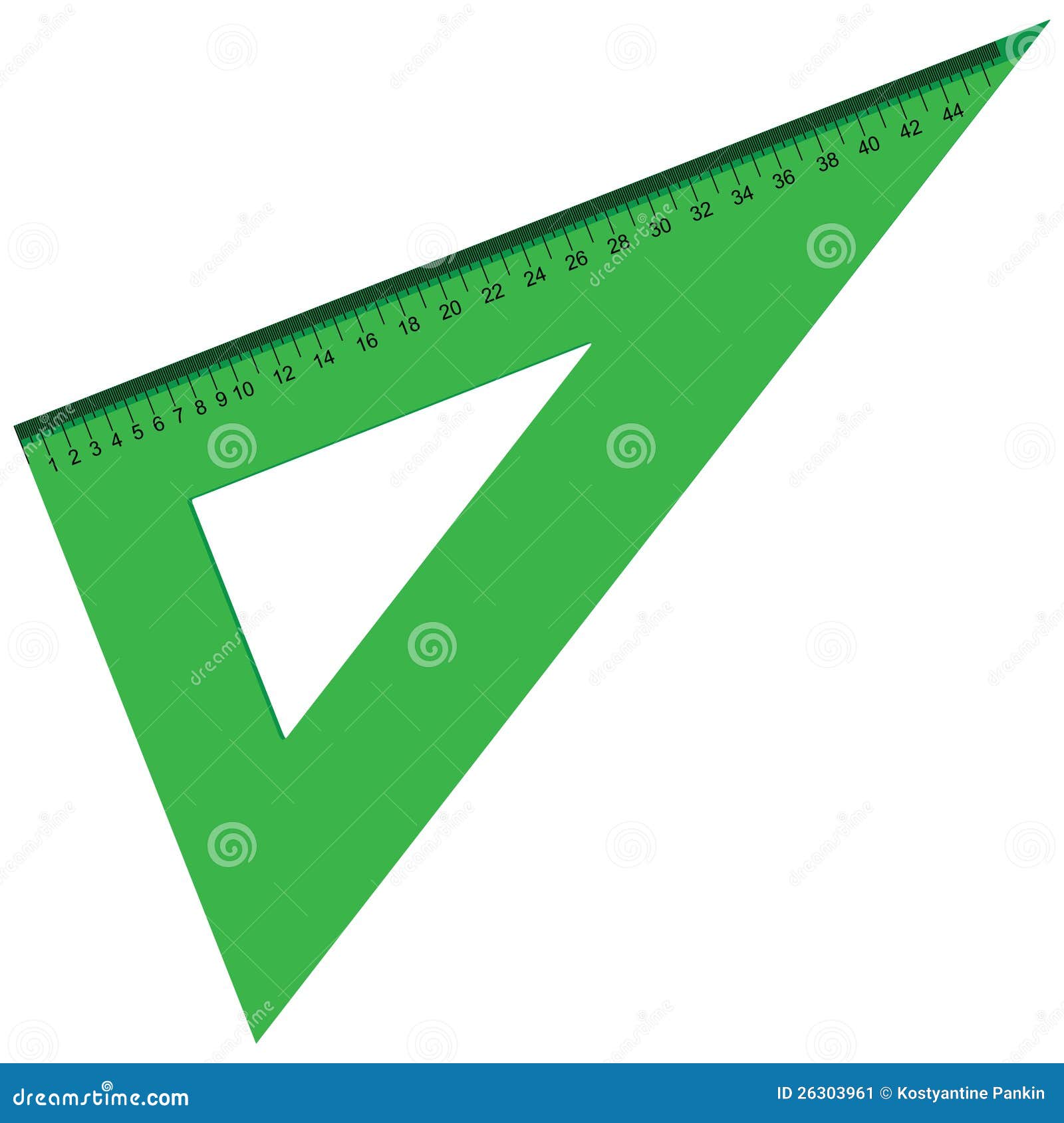 Riga triangolare illustrazione vettoriale. Illustrazione di righello ...