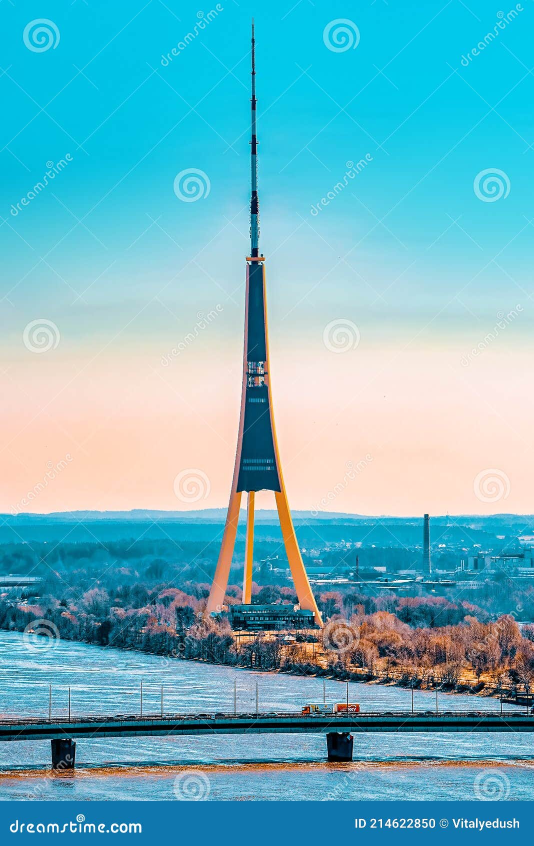 Riga TV Tower a Television and Broadcasting Tower in Riga, Latvia ...
