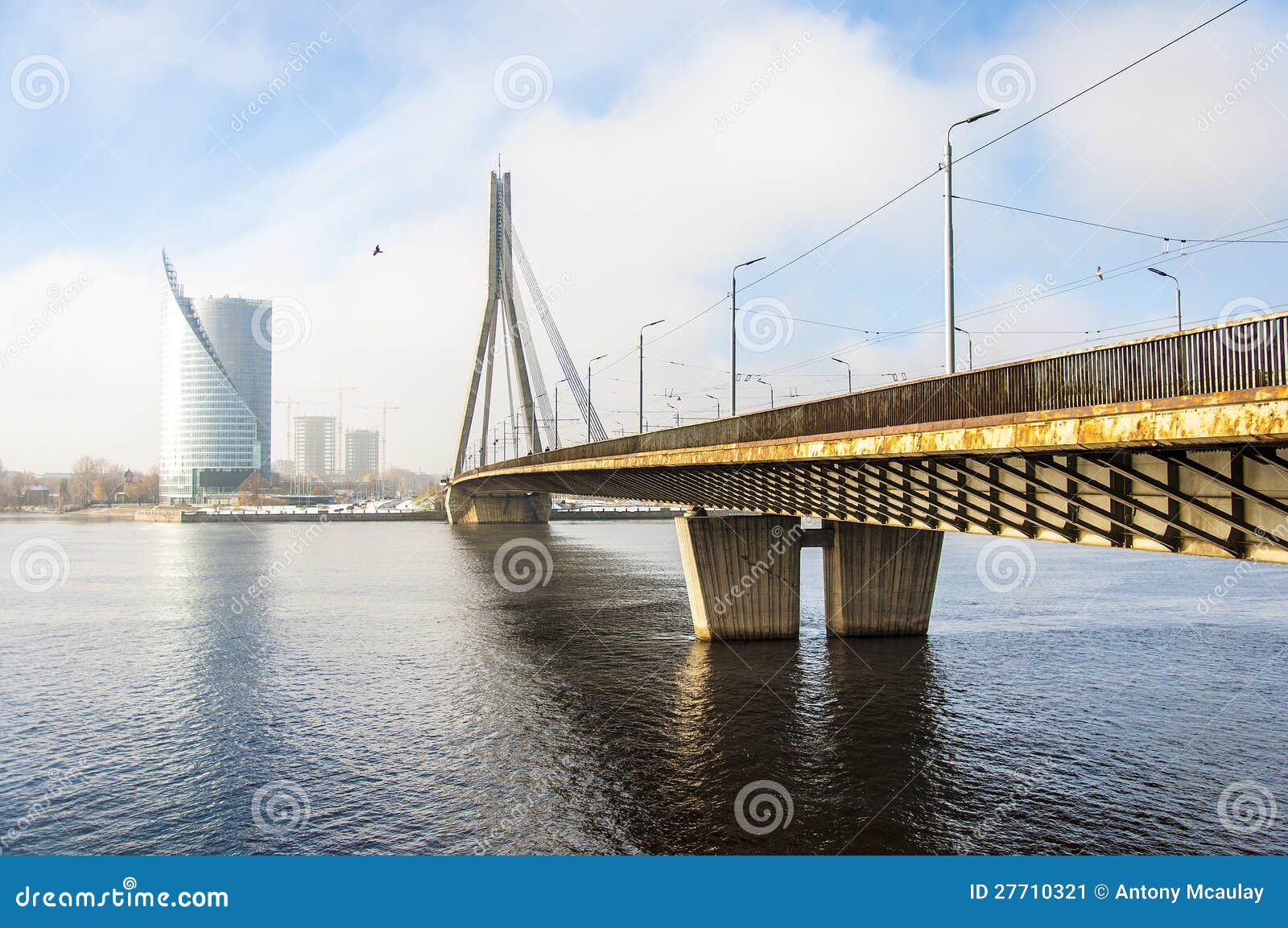 Riga Vansu Bridge 01 stock image. Image of latvia, bridge - 27710321