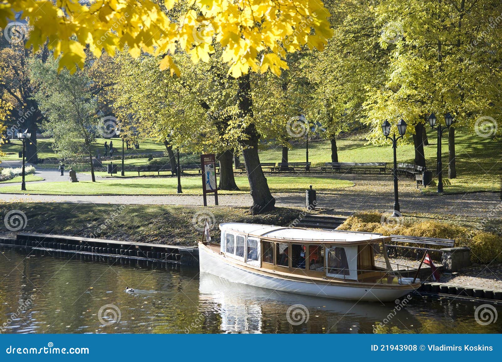 Riga. a Walking Ship on the Channel Stock Photo - Image of lantern ...