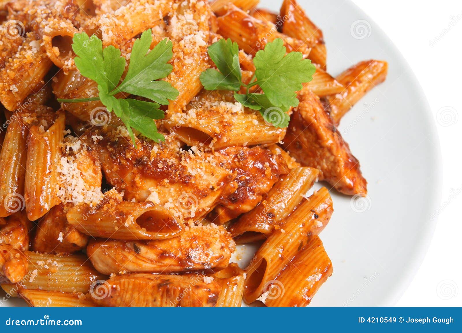 Rigatoni Pasta Meal stock image. Image of savory, overhead - 4210549