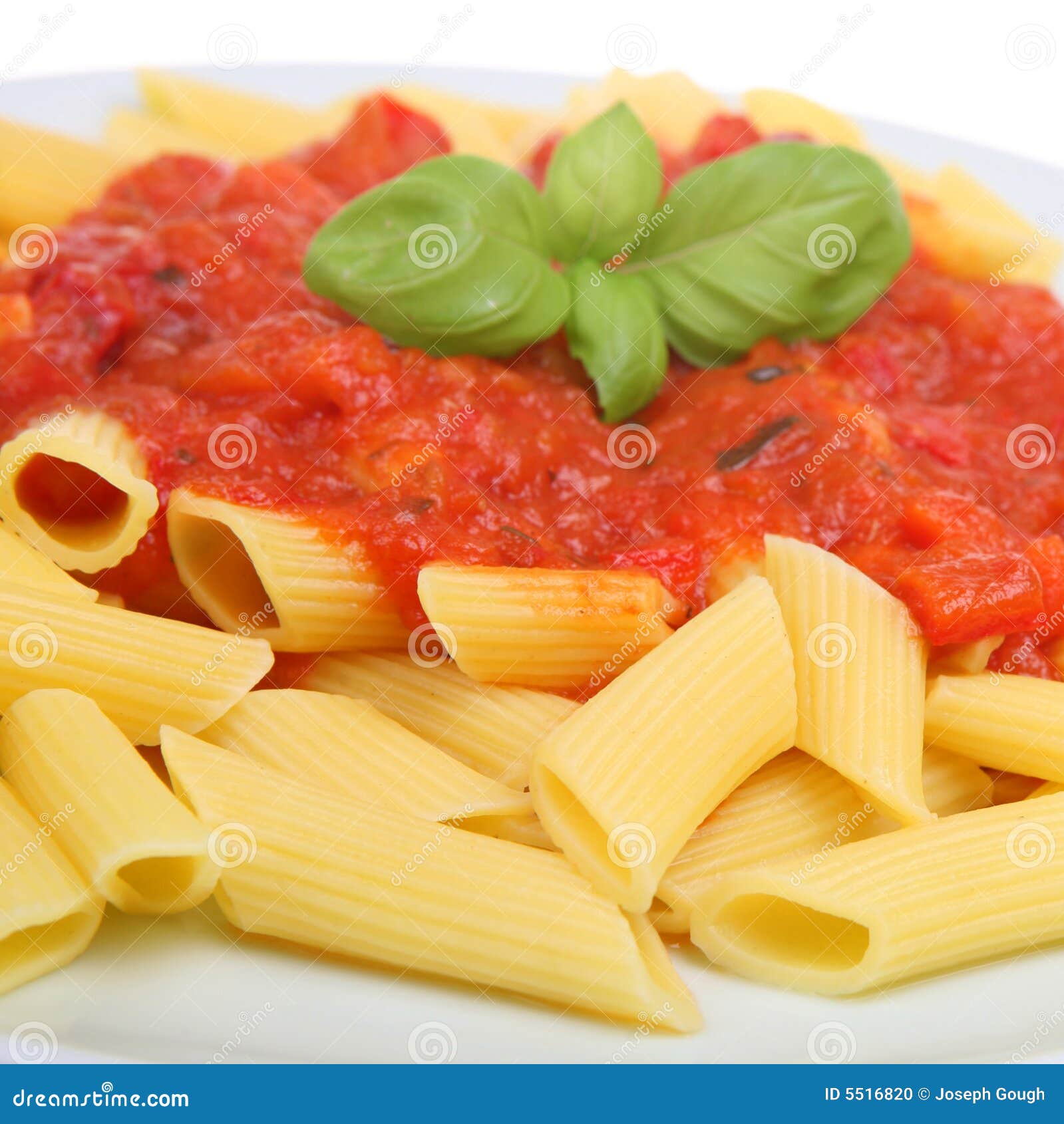 Rigatoni Pasta Meal stock photo. Image of garnish, plate - 5516820
