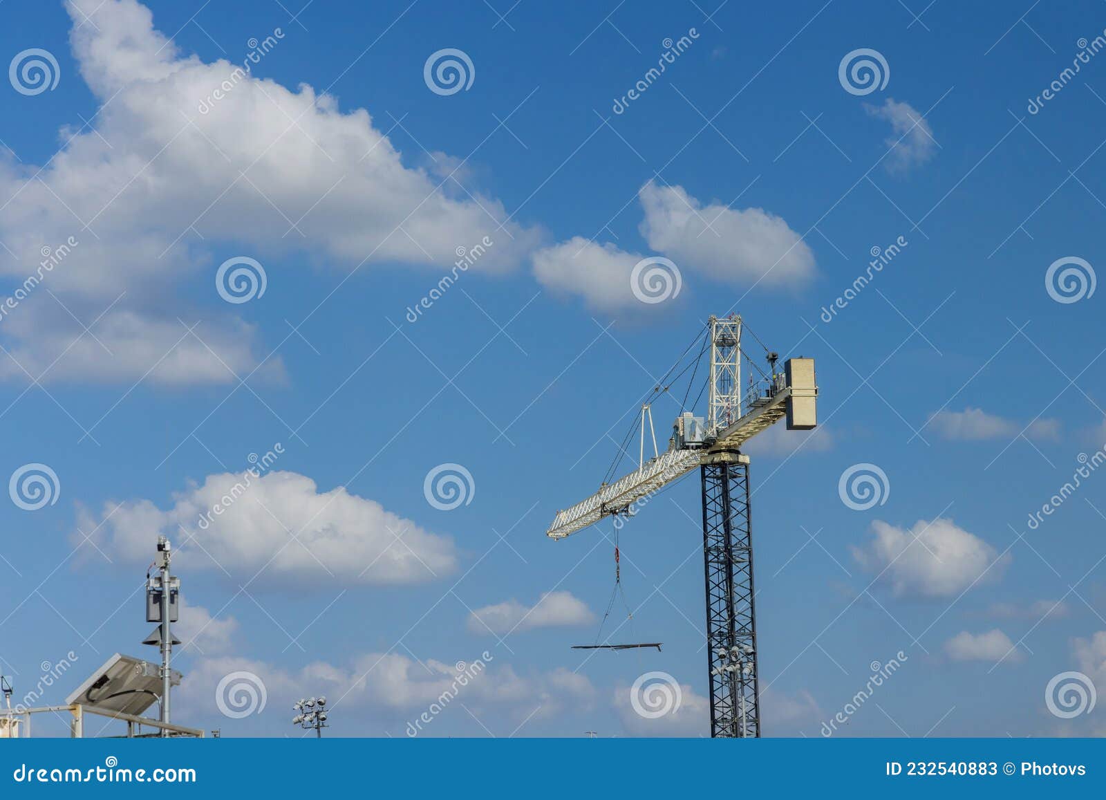 Rigger Crane at Construction Site Structural Steel Large Residential ...