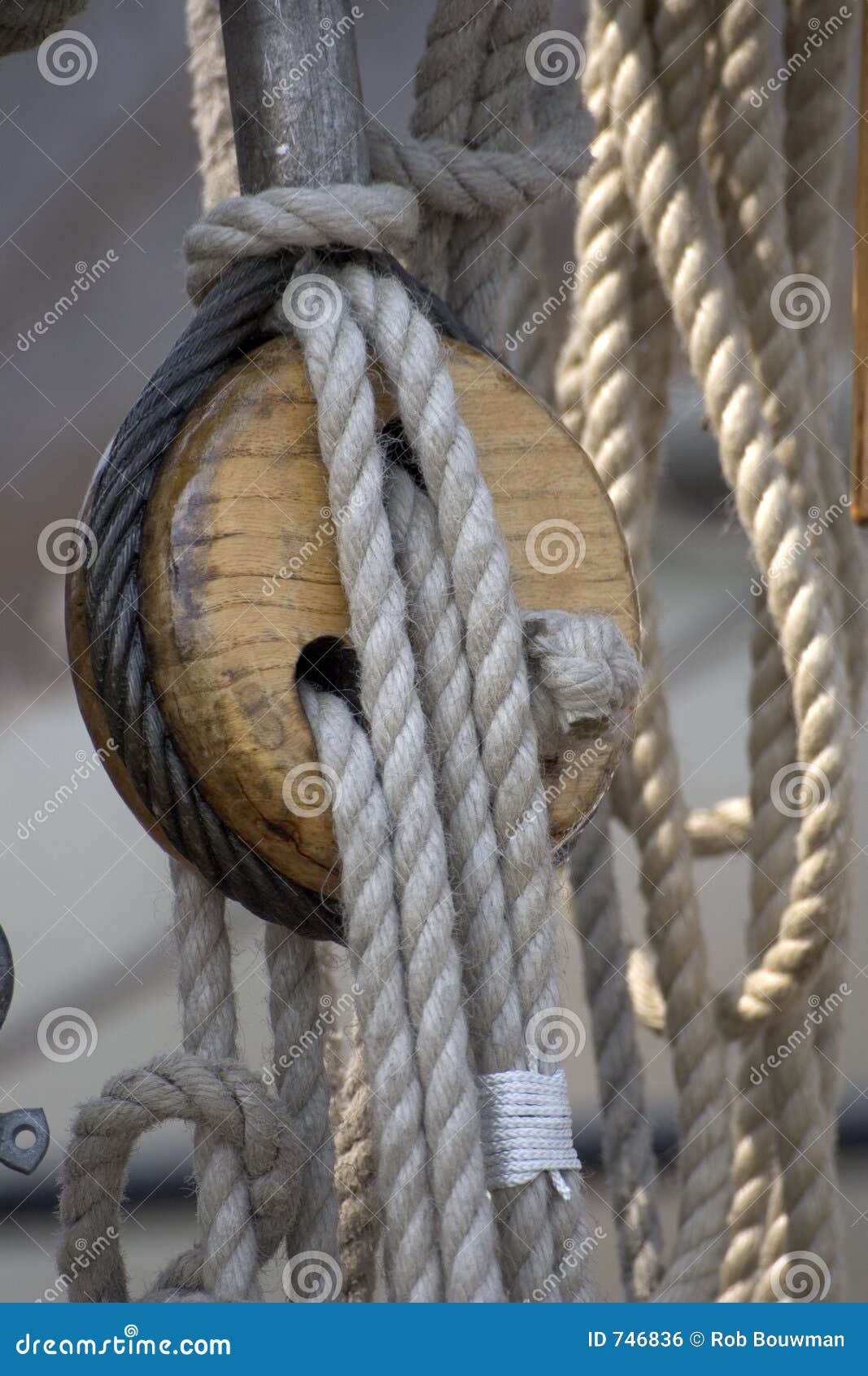 Rigging stock photo. Image of pulley, wood, block, wheel - 746836