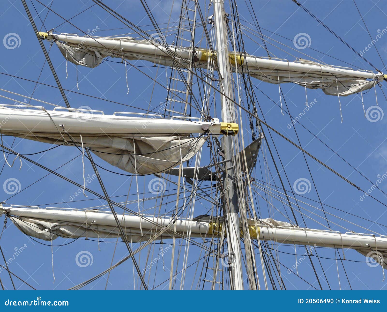 The Rigging of the Brig Mercedes from Amsterdam Stock Photo - Image of ...