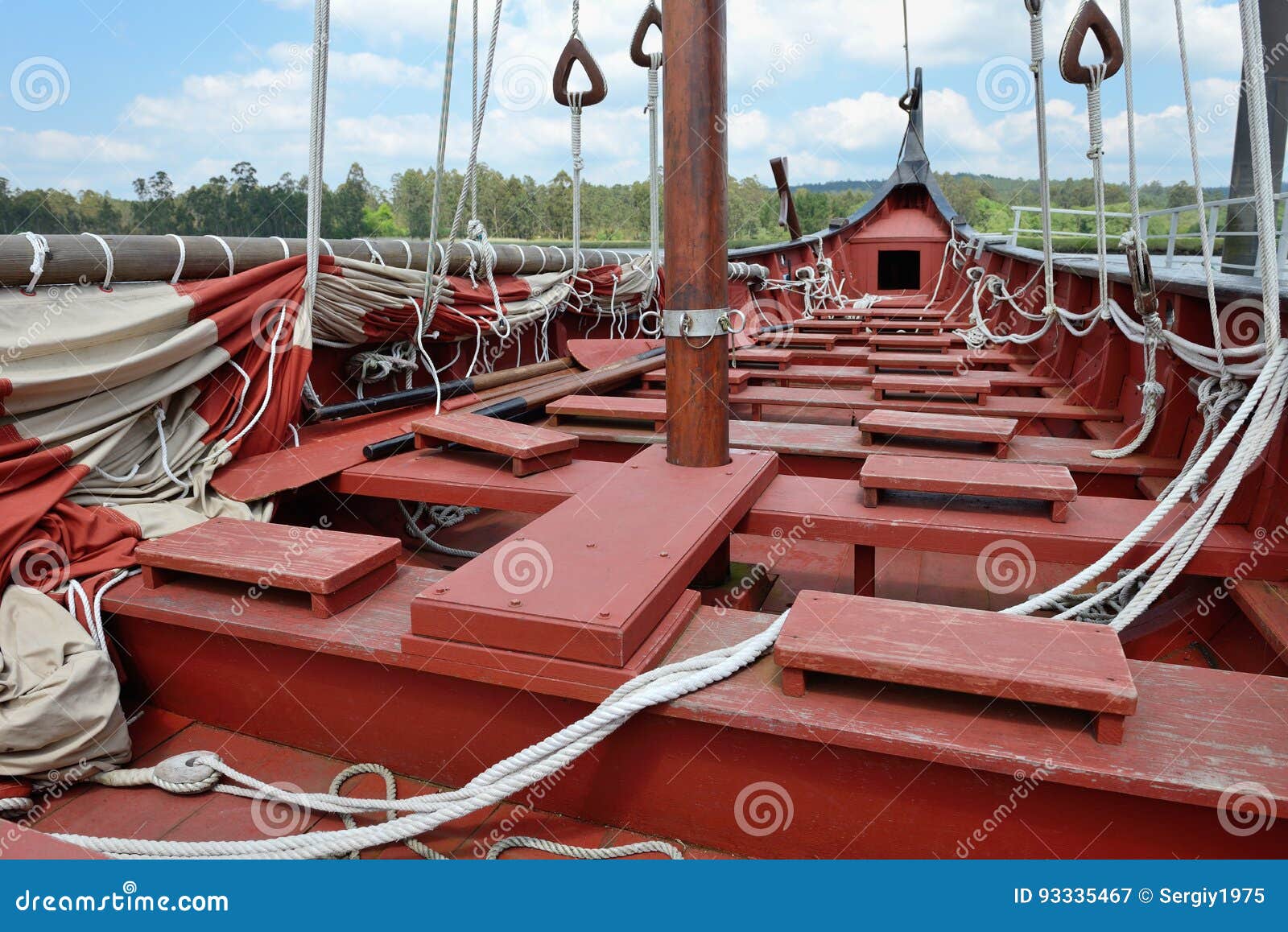 Rigging of an old sailboat stock image. Image of deck - 93335467