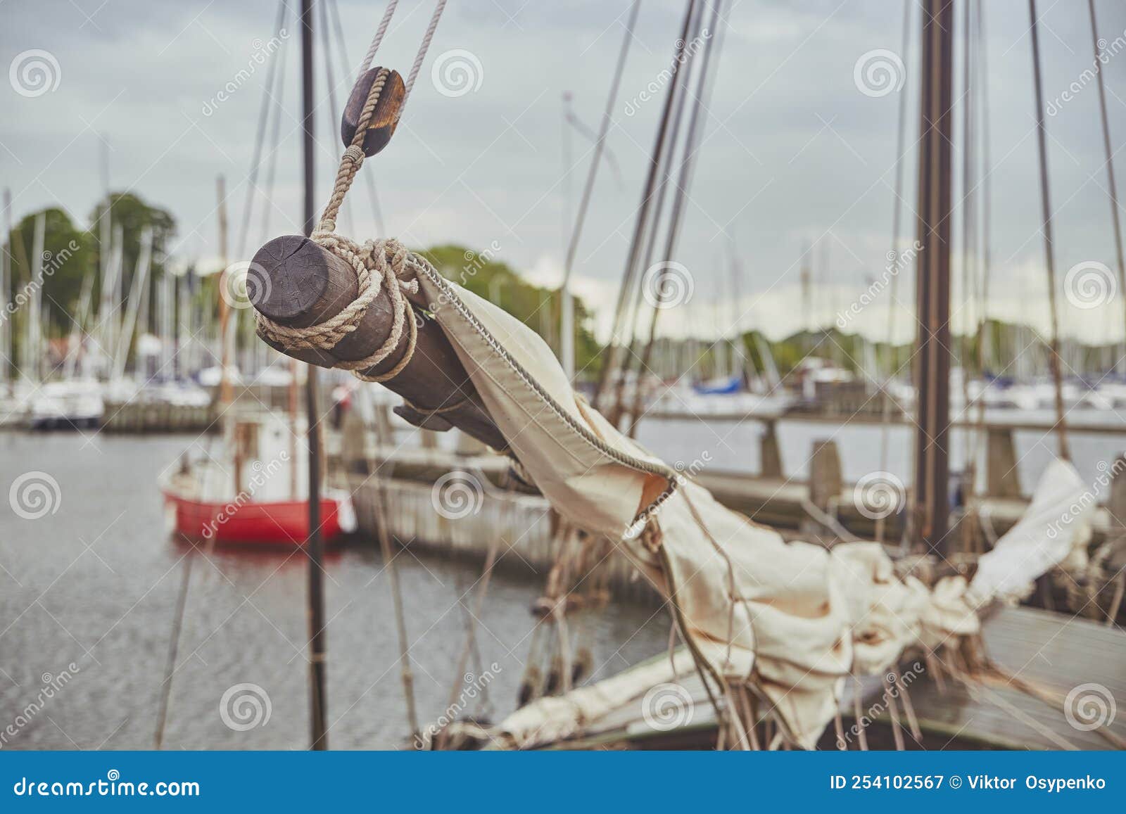 Rigging on an Old Sailing Ship in Denmark Stock Image - Image of harbor ...