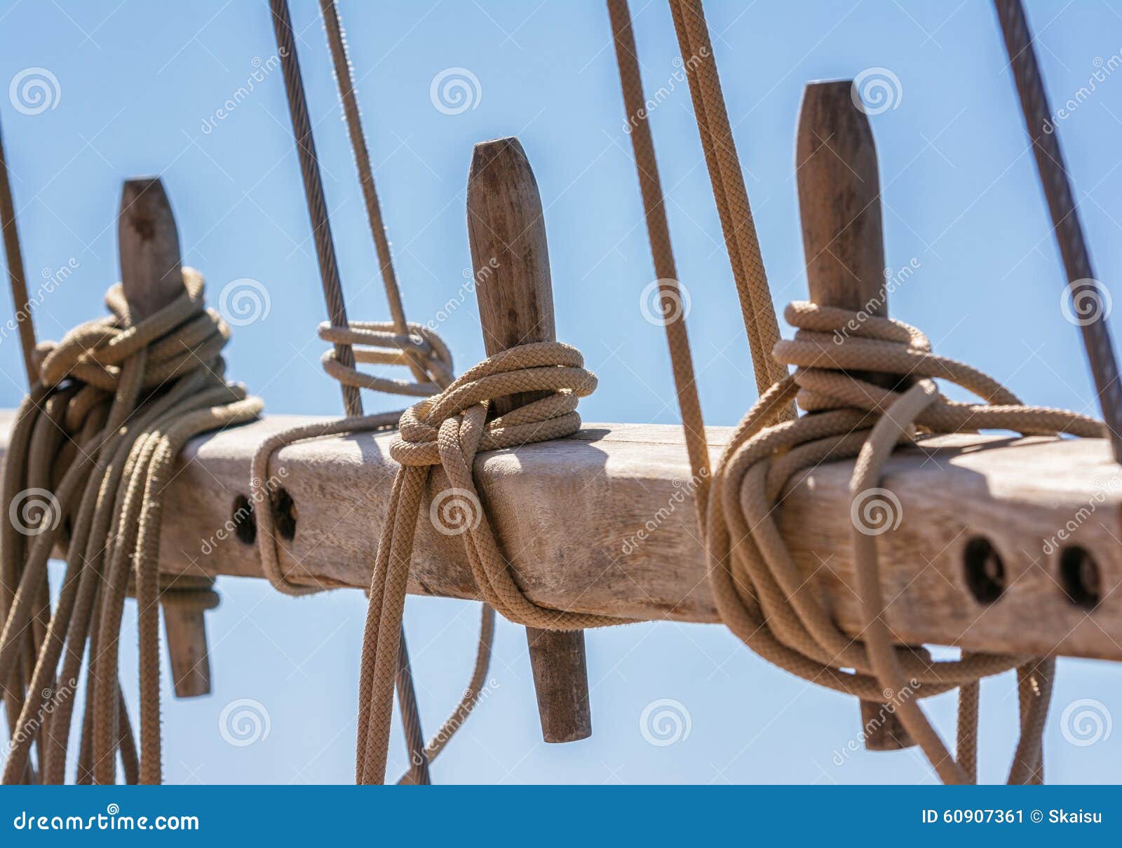 Rigging of an Old Sailing Vessel Stock Image - Image of height, vessel ...