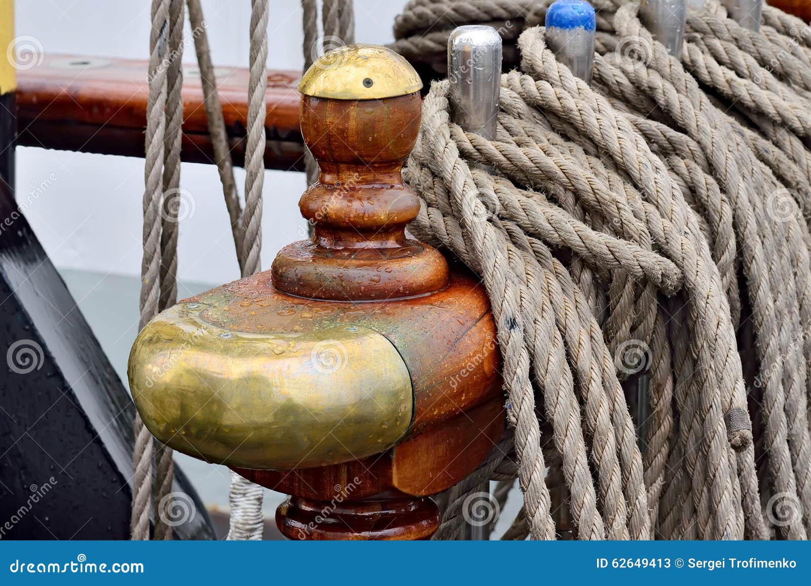 Rigging of a Sailing Ship Closeup Stock Image - Image of outdoors, rope ...