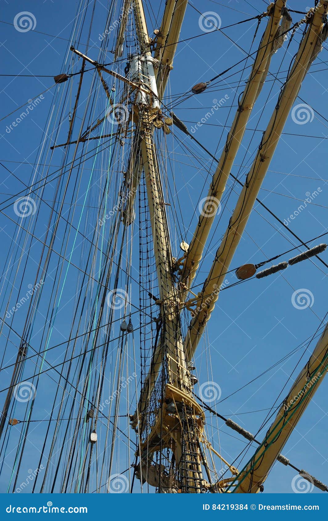 Rigging of a Sailing Ship `Kruzenshtern` Stock Photo - Image of ...