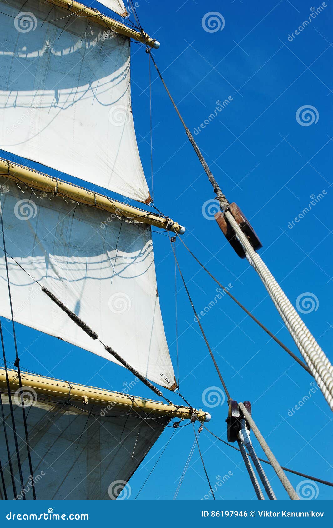 Rigging of a sailing ship stock photo. Image of marine - 86197946